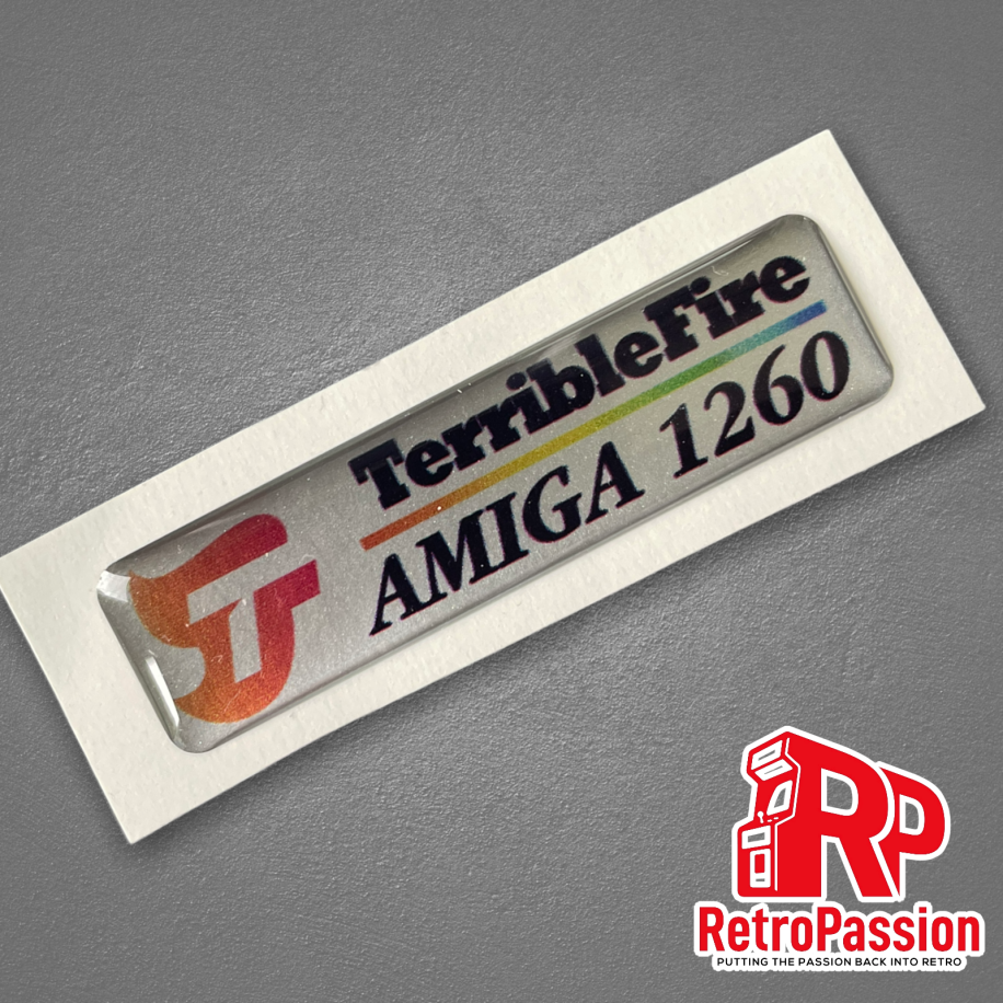 Amiga 1200 Case Badge – TF1260 Silver - RetroPassion Ltd